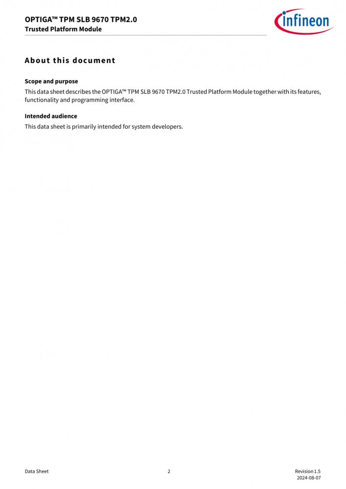 SLB 9670 datasheet page 2