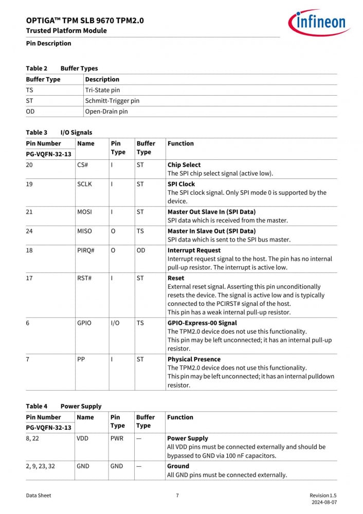 SLB 9670 datasheet page 7