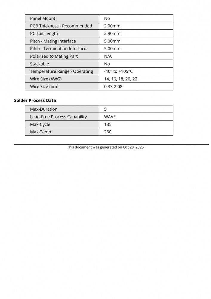 MOLEX drawing image, page 3