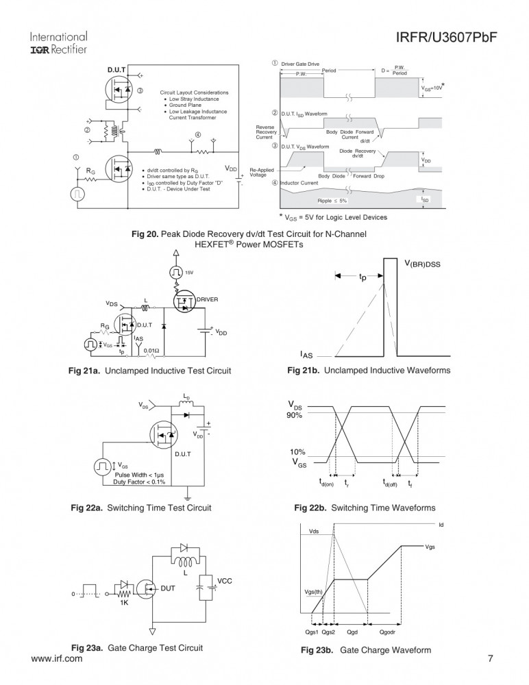 IRFR3607 technical document page 7