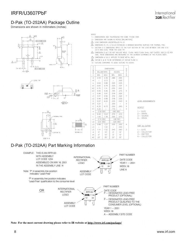 IRFR3607 technical document page 8