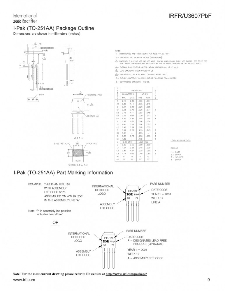 IRFR3607 technical document page 9