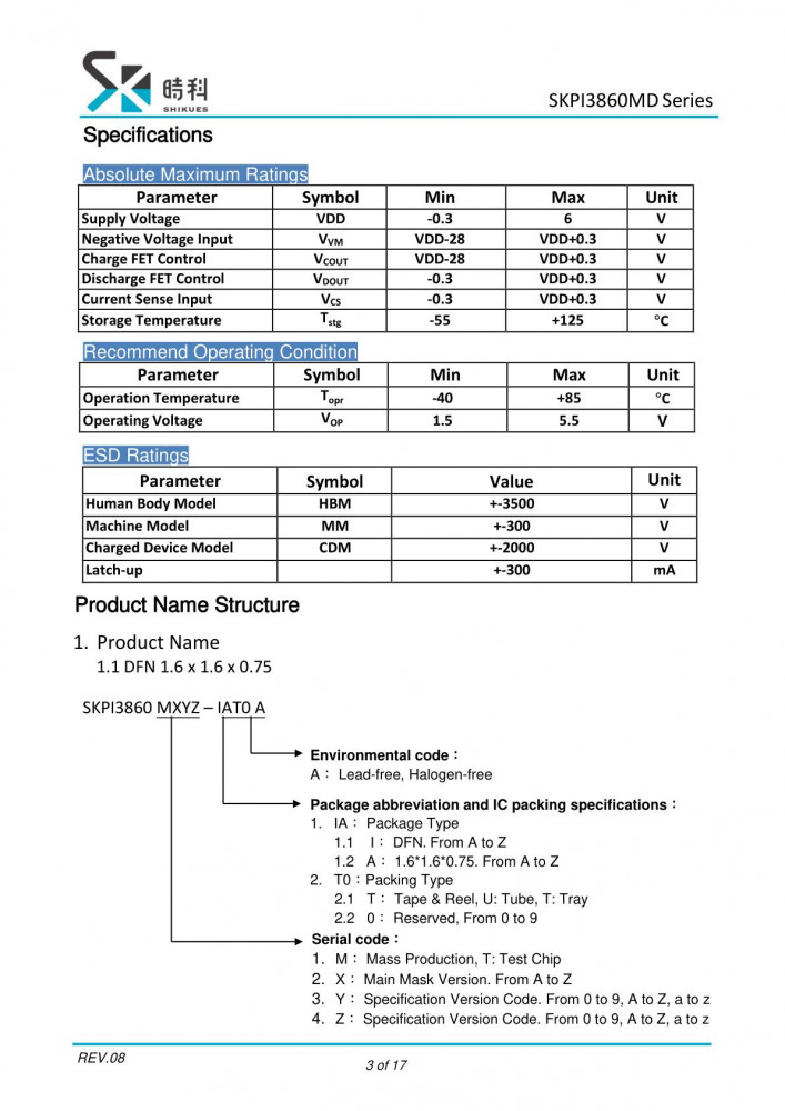 SKPI3860MD datasheet page 3