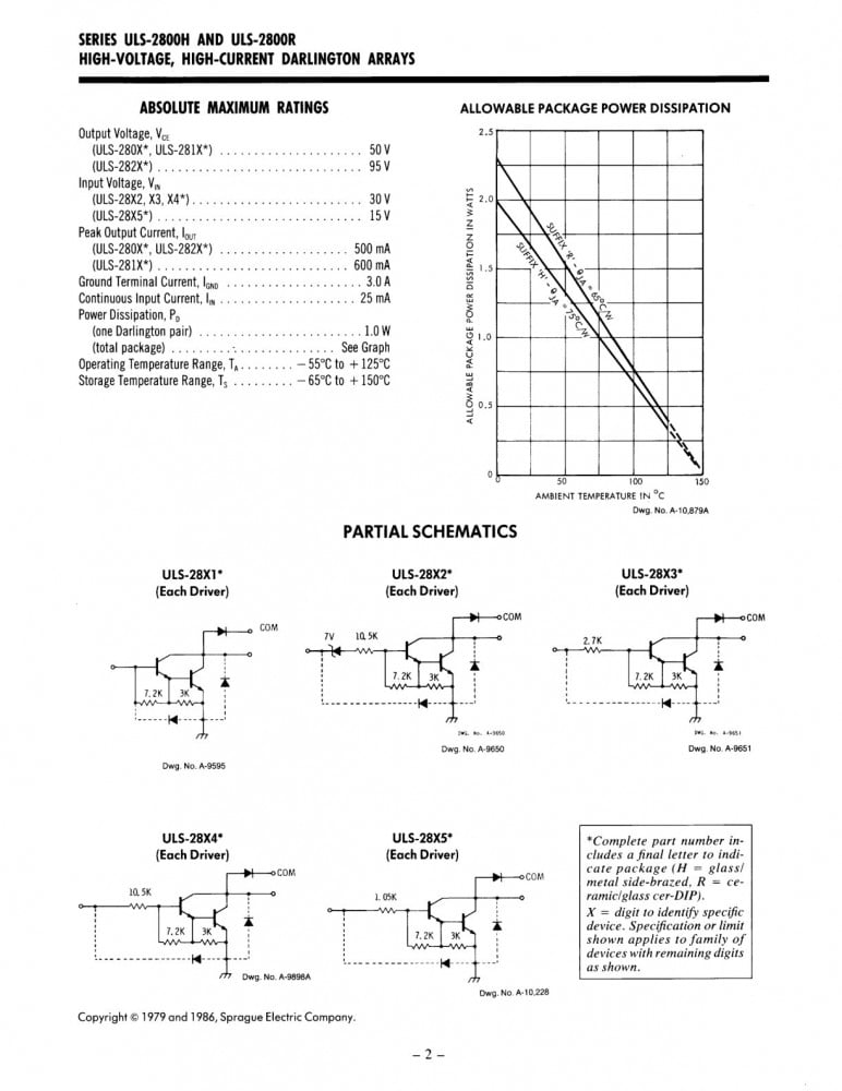 ULS-2800 series datasheet page 2