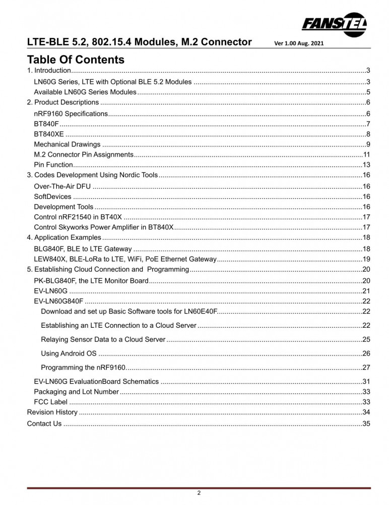 LN60E technical document page 2