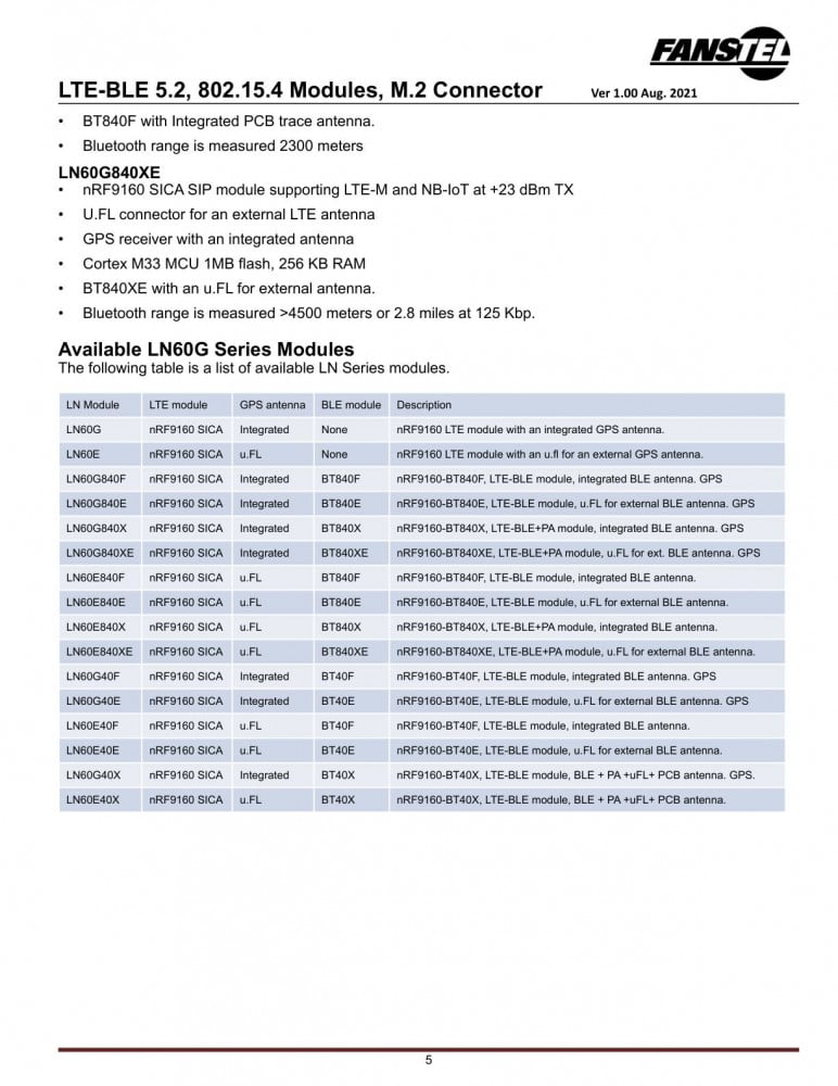 LN60E technical document page 5