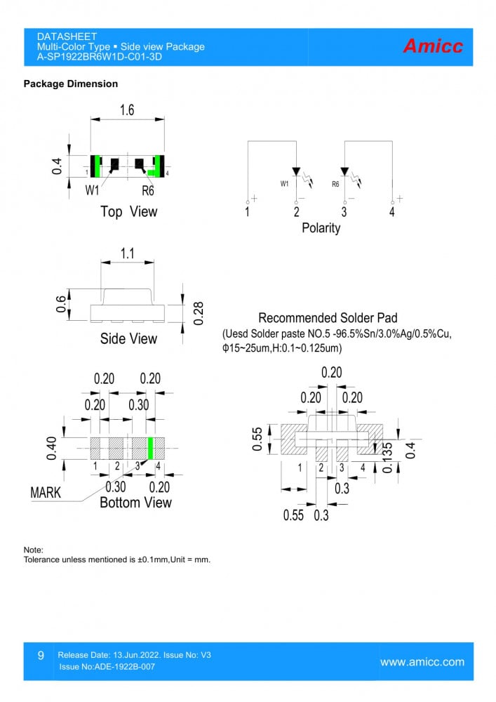 A-SP1922BR6W1D-C01-3D approval sheet page 9