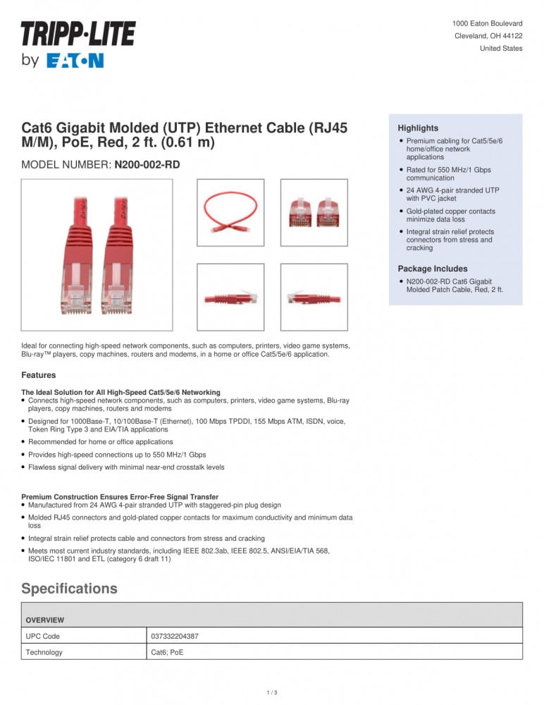 N200-002-RD technical document page 1