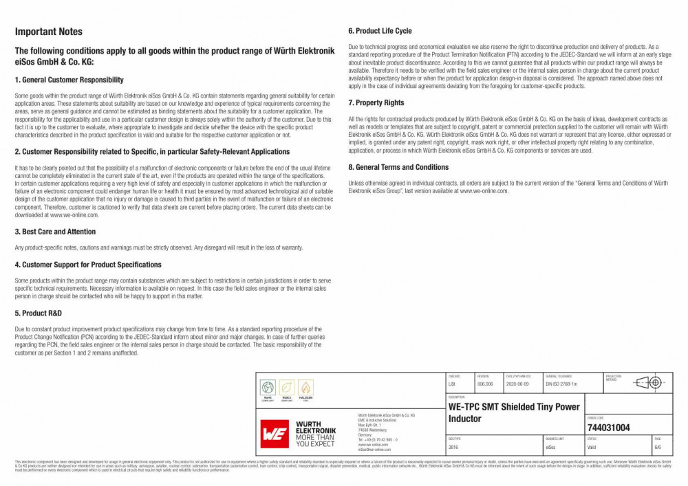 744031004 datasheet page 6