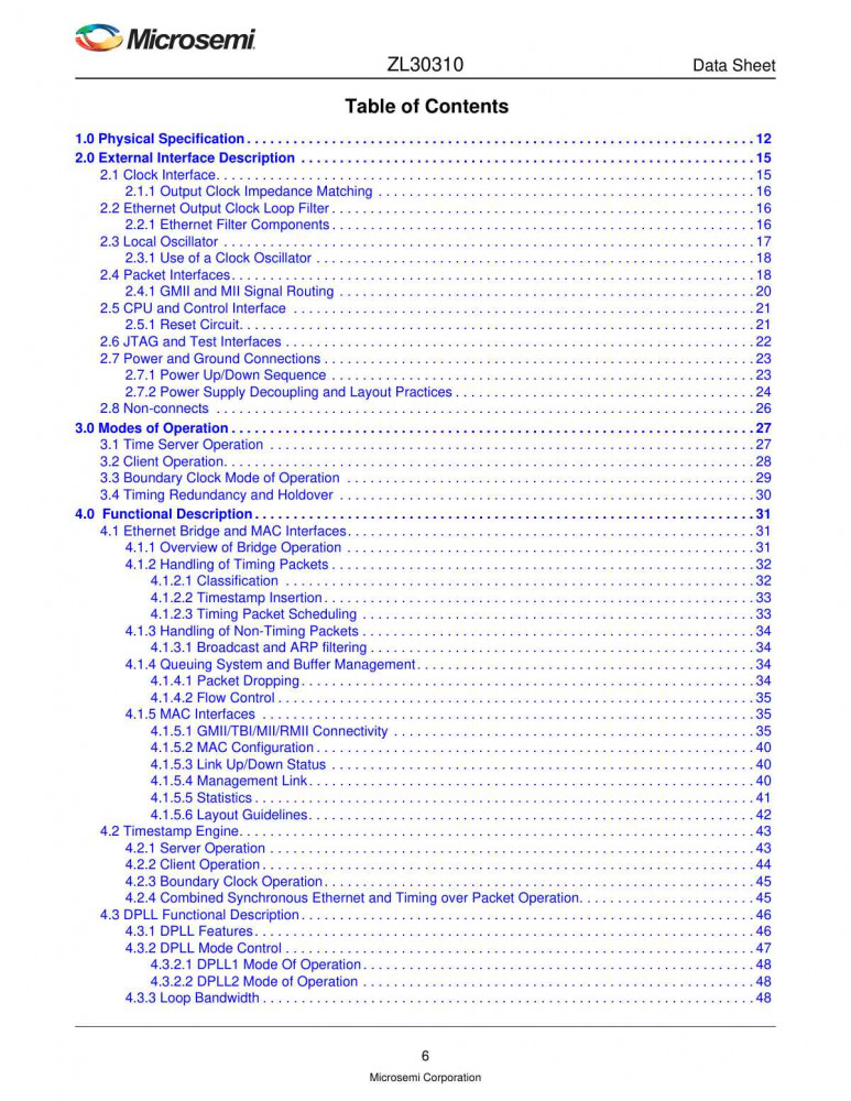 ZL30310 datasheet page 6