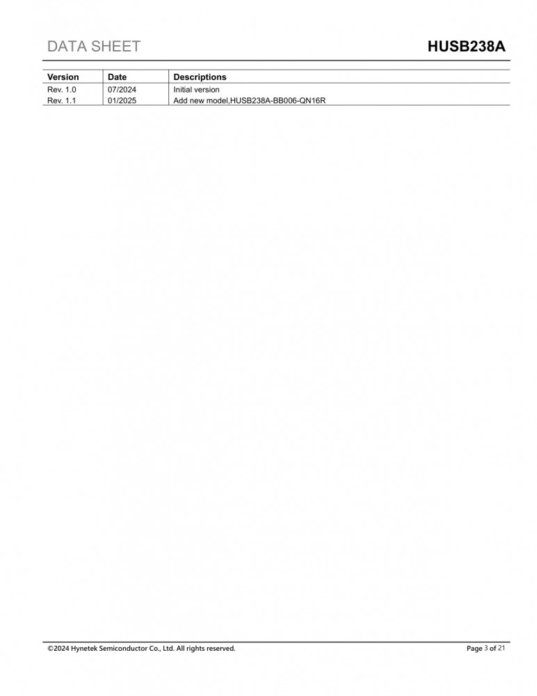 HUSB238A datasheet page 3