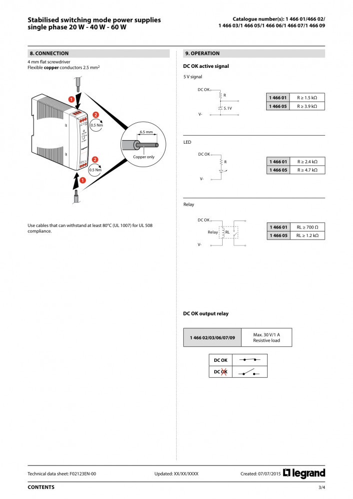 Legrand 1 466 07 technical datasheet, page 3