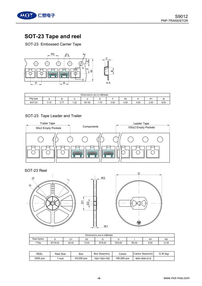 MOT S9012 datasheet page 4