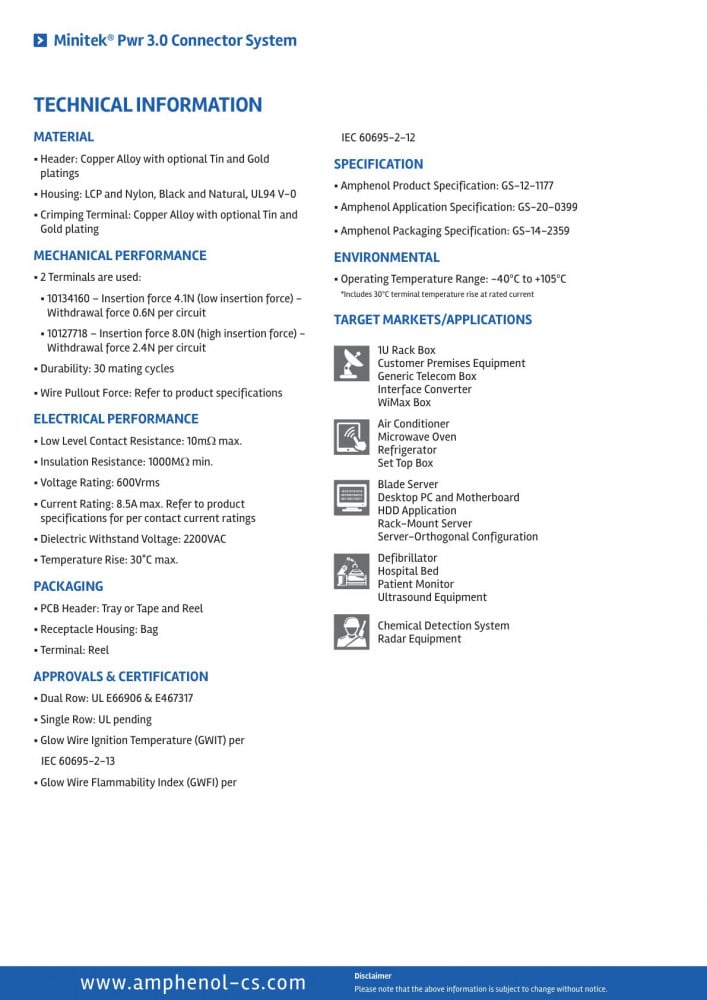 Amphenol Minitek Pwr 3.0 documentation page 2