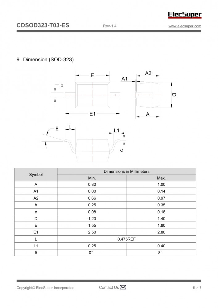 CDSOD323-T03-ES datasheet page 5