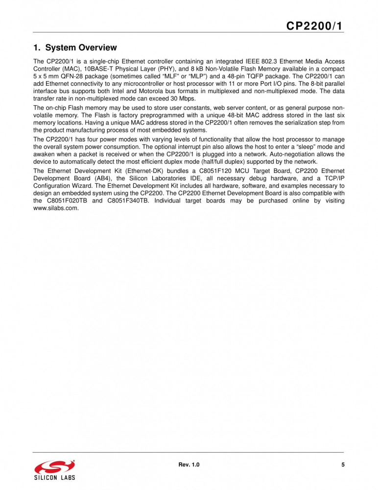 CP2201-GMR datasheet page 5