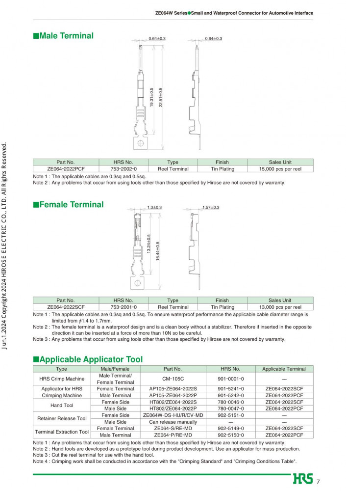 ZE064W datasheet page 7