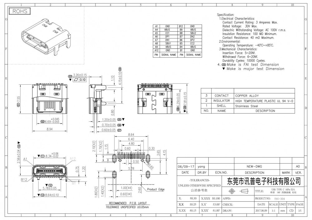 TYC-304 technical document page 2