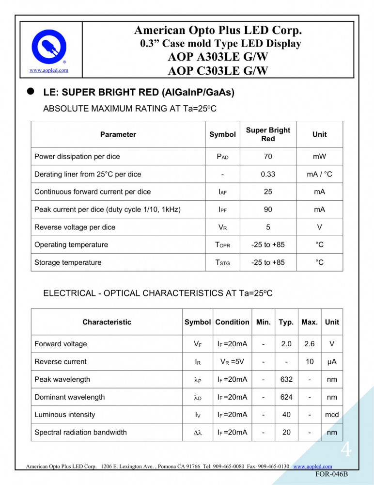 A303LE technical document page 4