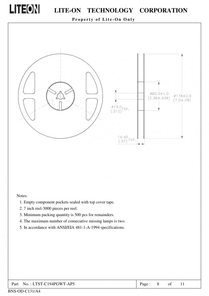 LTST-C194PGWT-AP5 datasheet page 9