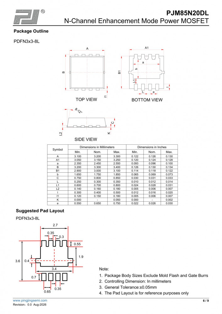 PJM85N20DL datasheet page 6