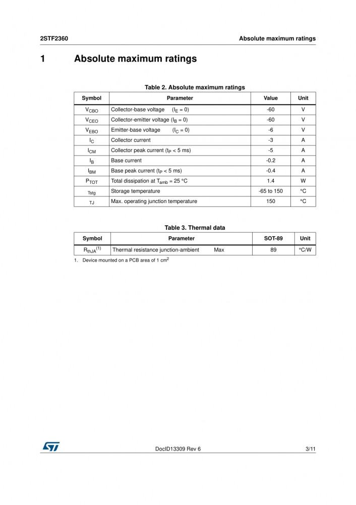 2STF2360 datasheet page 3