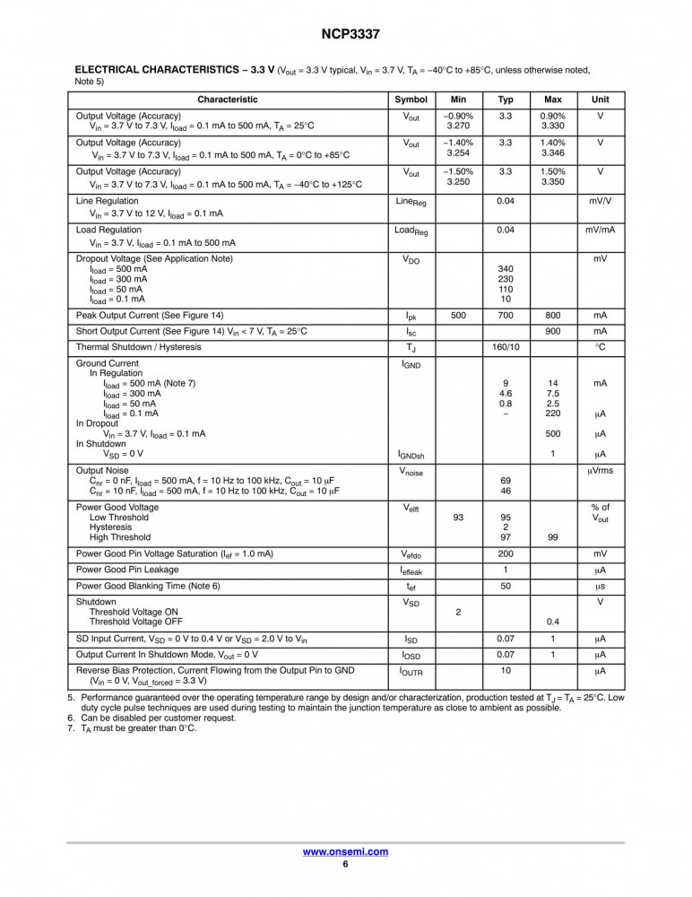 NCP3337 technical document page 6