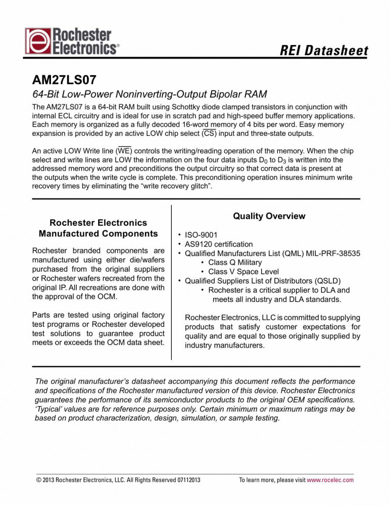 AM27LS07 datasheet page 1
