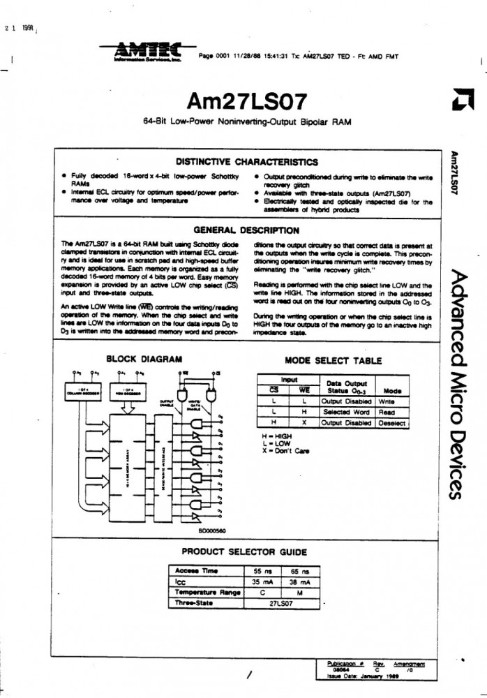 AM27LS07 datasheet page 2