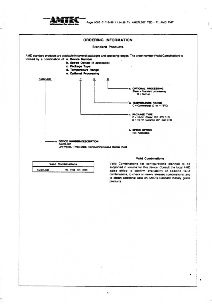 AM27LS07 datasheet page 4