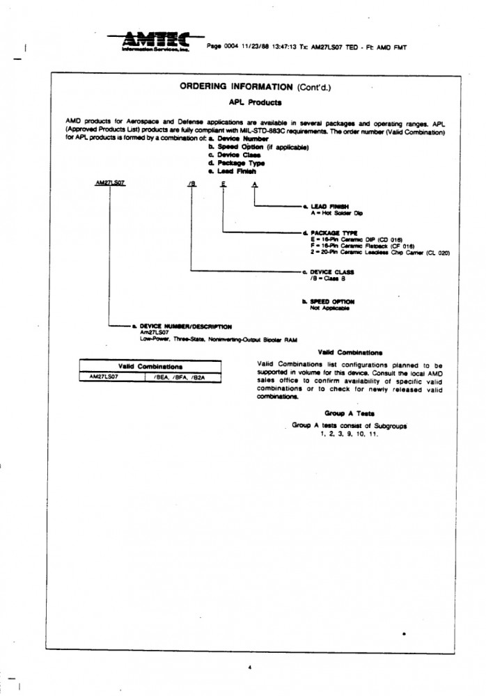 AM27LS07 datasheet page 5