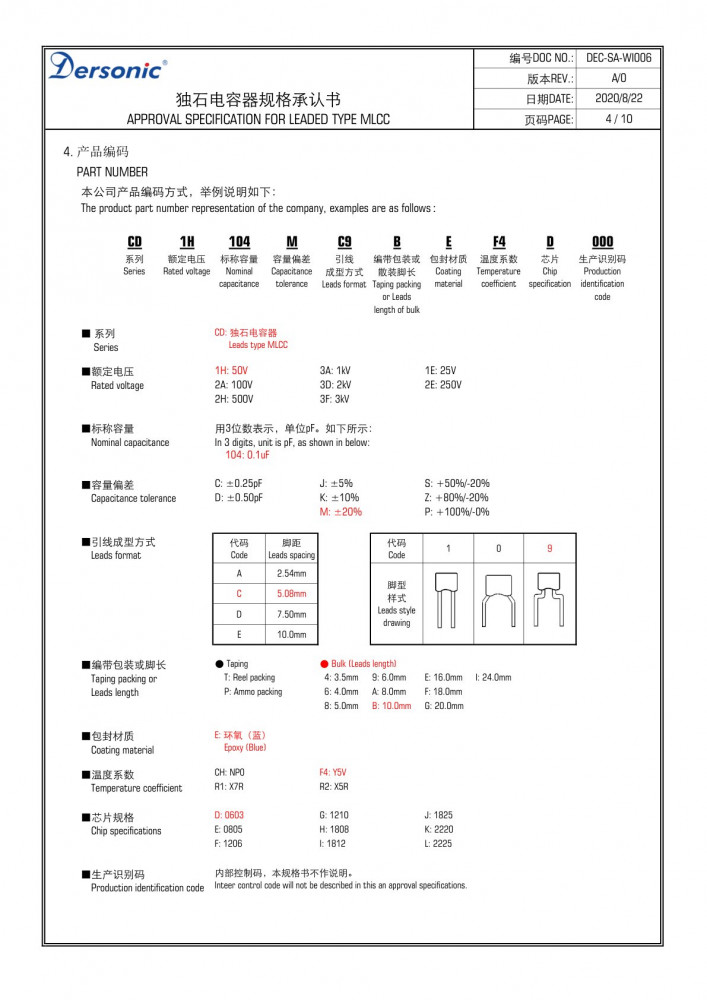 Dersonic approval specification page 5