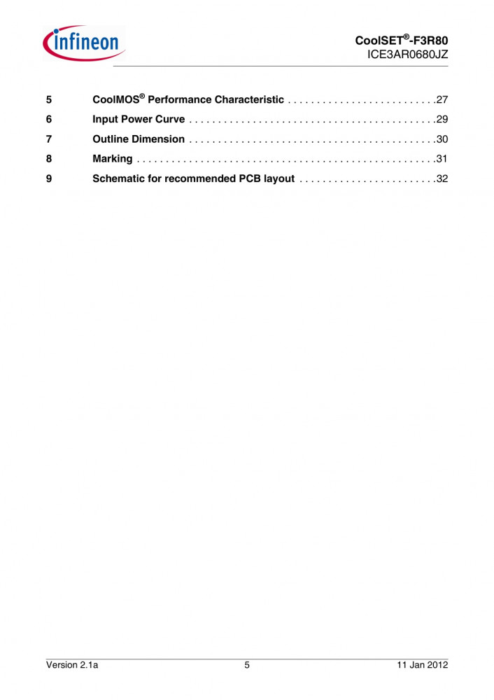 ICE3AR0680JZ datasheet page 5