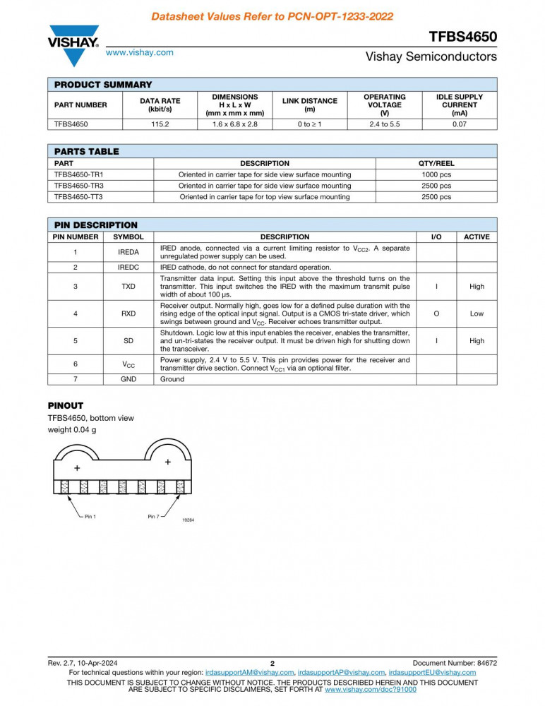 TFBS4650 technical document page 2