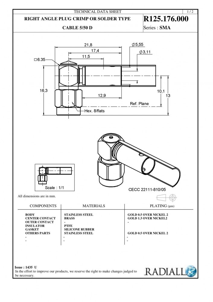 R125176000 technical document, page 1