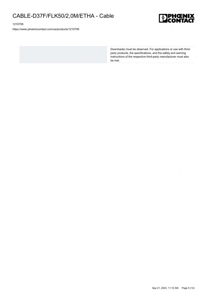 Phoenix Contact 1210706 technical document page 5