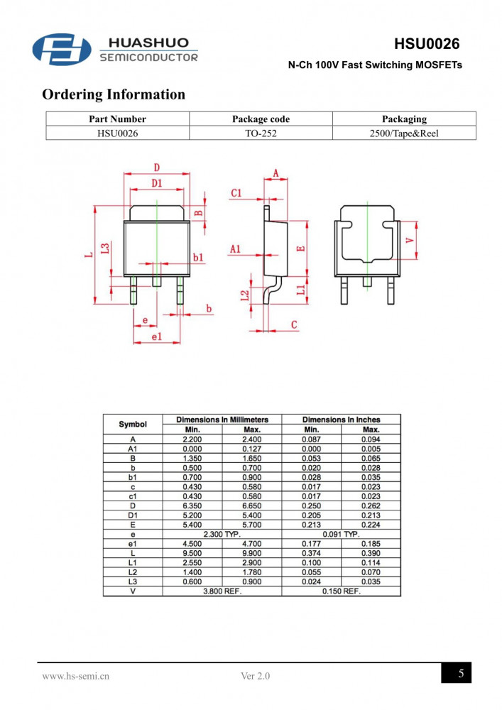 HSU0026 datasheet page 5