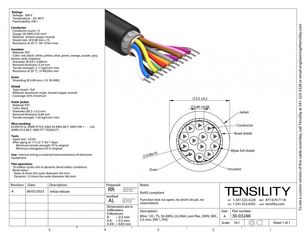 Tensility International 30-03248 product drawing