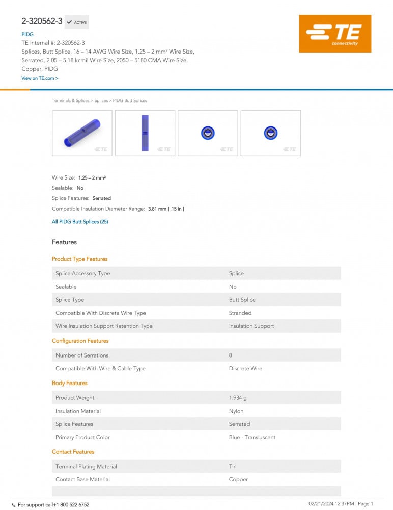 TE Connectivity 2-320562-3 document page 1