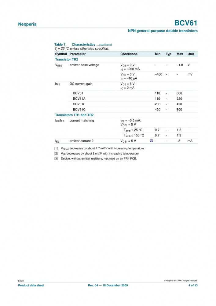 BCV61C technical document page 4