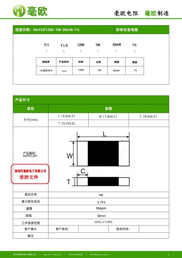 Milliohm approval document page 3