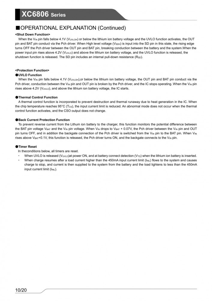 XC6806A43011-G technical document page 10