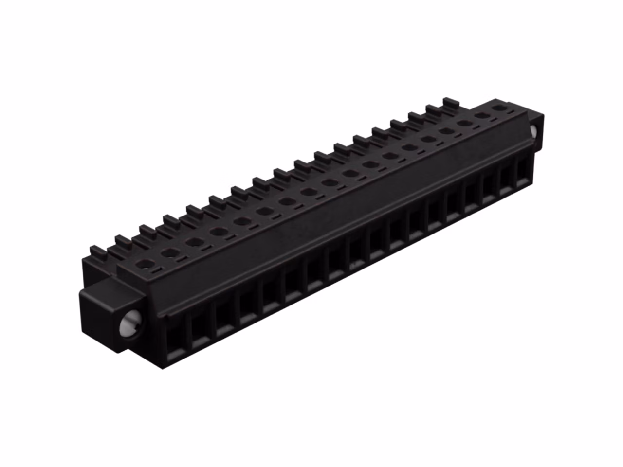 3.81mm Pitch Eurostyle Horizontal Plug, with Retention Screws and Standard Imprinting, Gold (Au) Plated, Black, 18 Circuits for sale