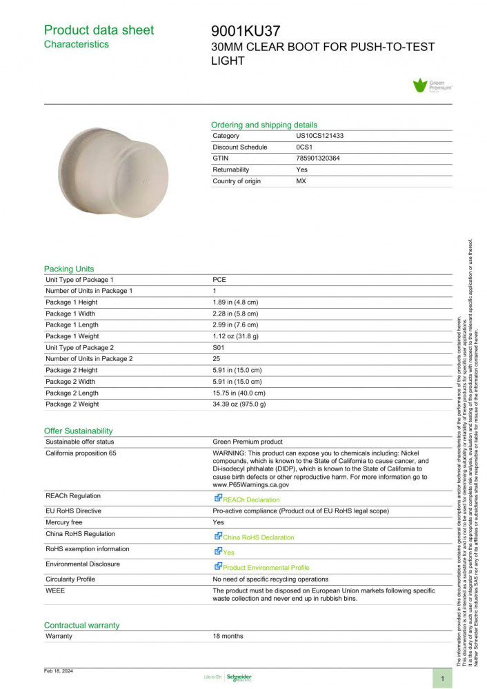 9001KU37 technical document page