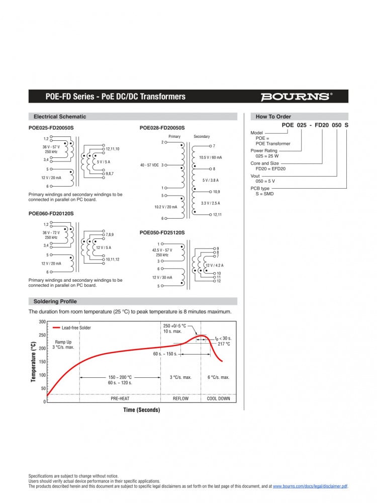 BOURNS POE-FD Series datasheet page 3
