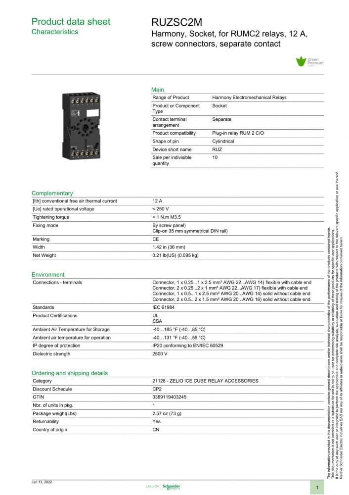 RUZSC2M technical document page 1
