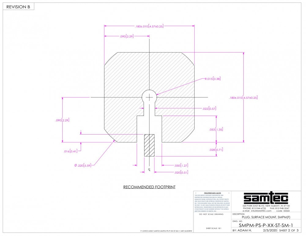 Samtec SMPM-PS-P-EG-ST-SM-1 drawing page 2