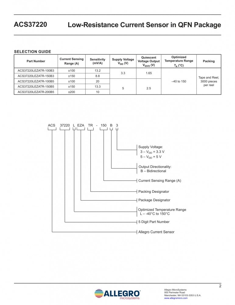 ACS37220 datasheet page 2