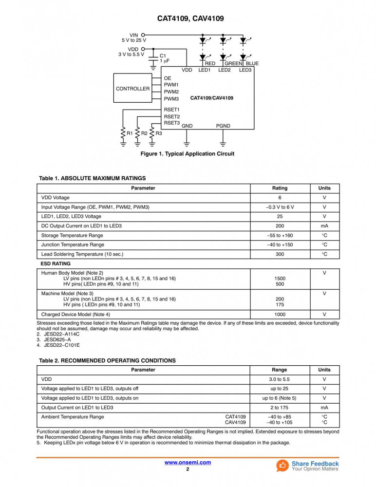 CAT4109 technical document page 2