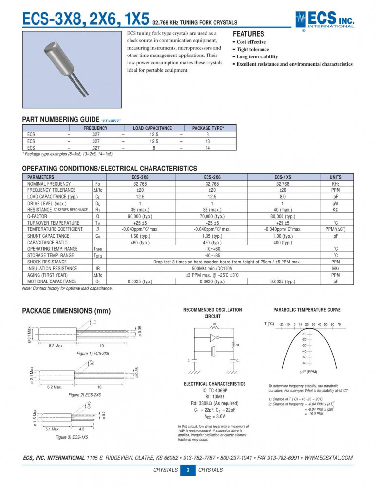 ECS-3X8 technical document page